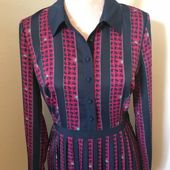 Modcloth | Dresses | Modcloth Bumble Bee Pleated Stripped Blue Dress ...